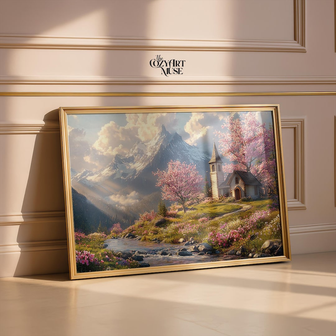 Style Mountain Chapel Print: Spring Flowers (digital Download Gallery ...