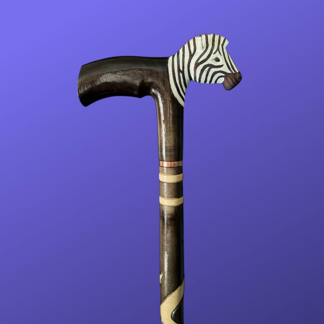 Custom Zebra Walking Cane for Men and Women African Walking Canes Zebra ...
