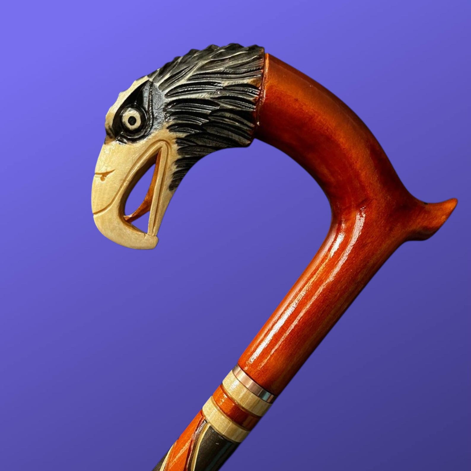 Eagle Walking Cane Carved Wooden Cane Fashionable Canes and Walking ...