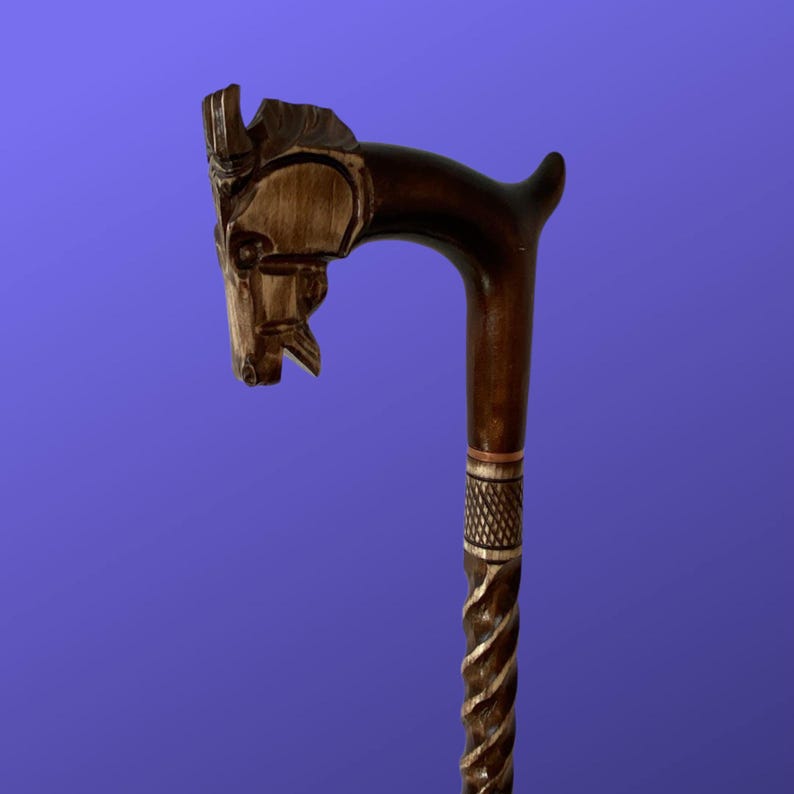 Medieval Walking Stick Horse Victorian Walking Cane for Men Antique ...