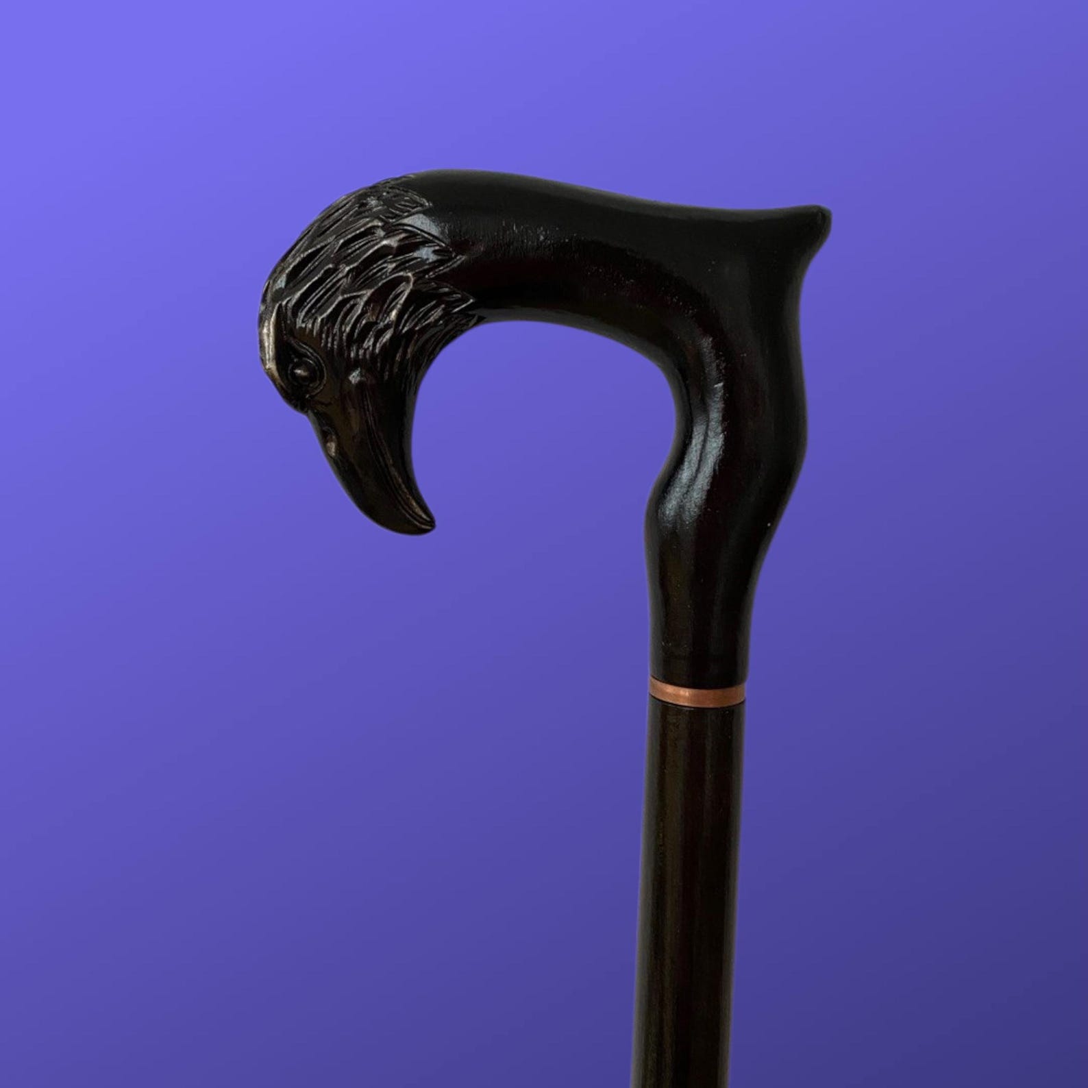 Raven Cane, Hand Sculpted Walking Stick Dark Victorian Gothic Cane ...