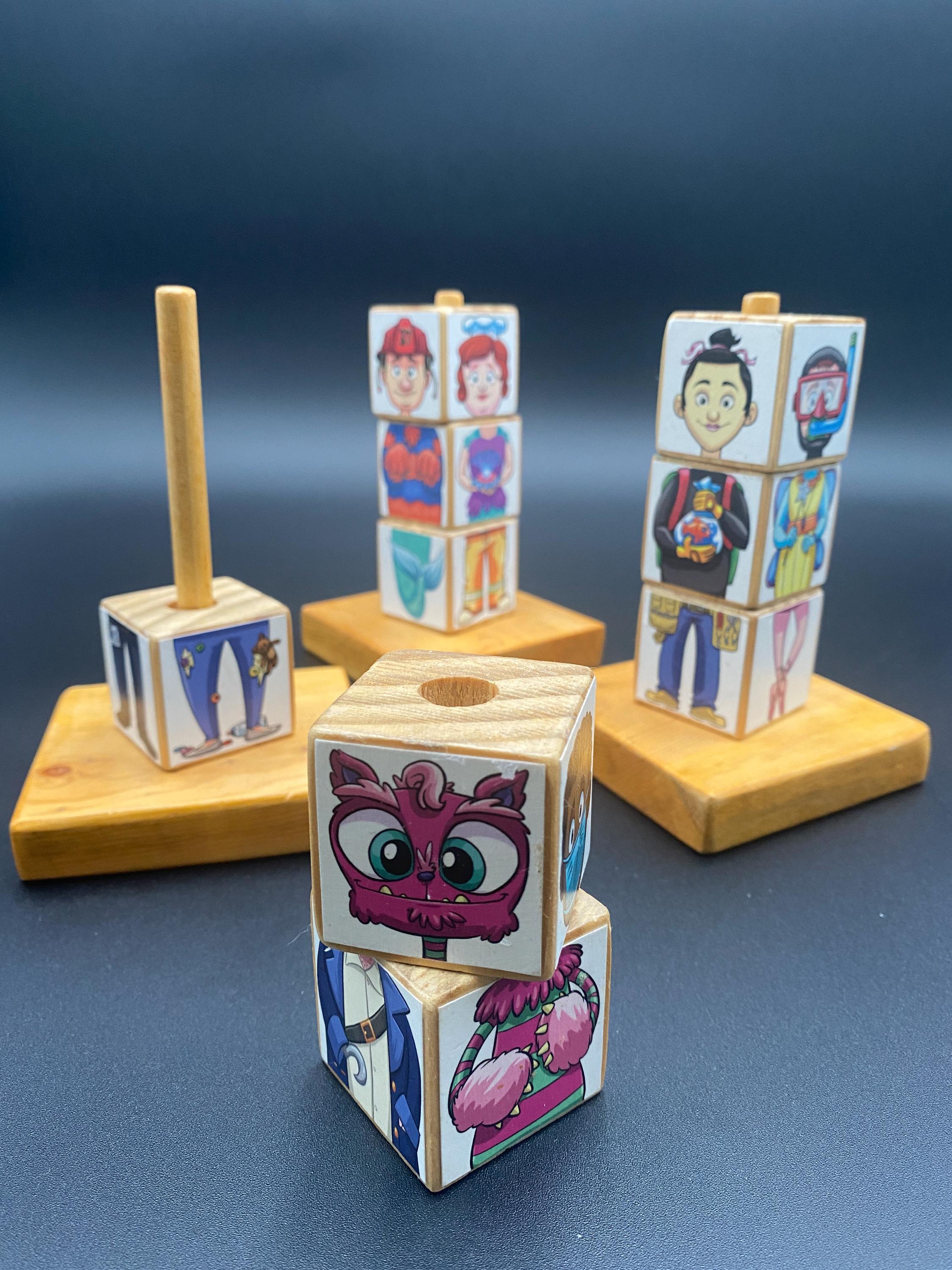 Stackable Character Blocks Template: Printed Paper Set of 12 - Etsy