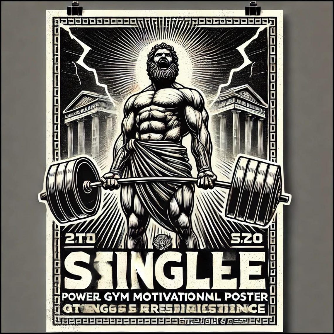 Greek Mythology Gym Wall Art Set of 6 Ancient Warrior Statues Digital ...