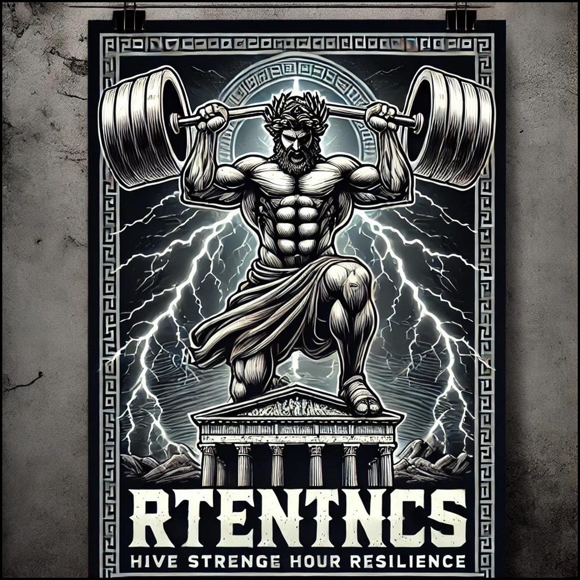 Greek Mythology Gym Wall Art Set of 6 Ancient Warrior Statues Digital ...