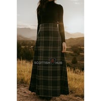 Handmade Tartan Maxi Kilt: Scottish Hostess Skirt, Adjustable Length - Etsy