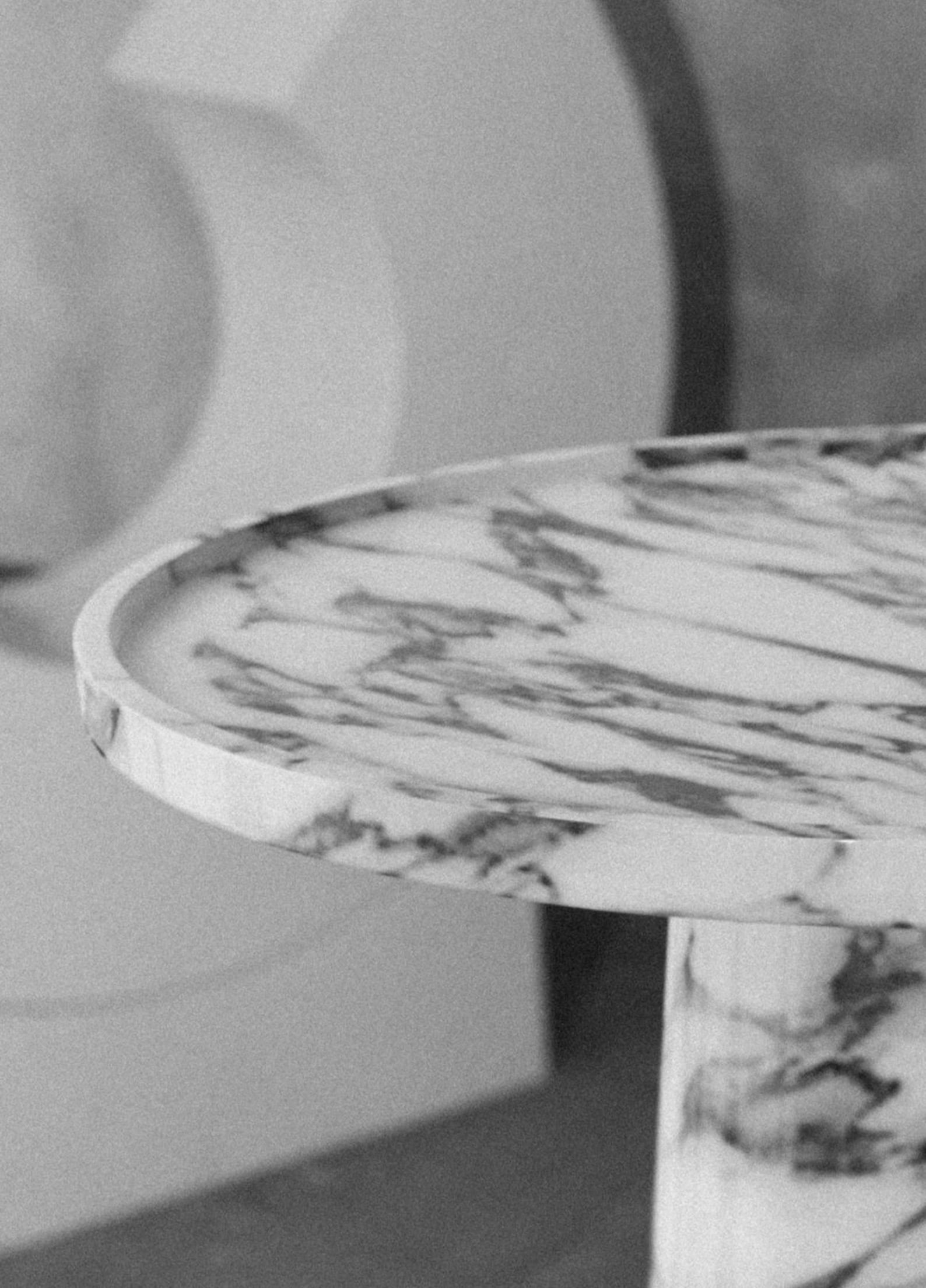 Luxury Side Table – White Marble - Modern Minimalist Design –bespoke ...