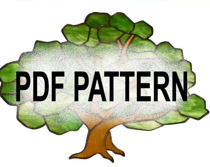 Live Oak Stained Glass Pattern PDF Digital File 2 Files Included, 1 ...