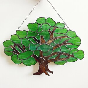 Tree of Life Stained Glass CUSTOM Large Sun Catcher Window Panel Gift ...