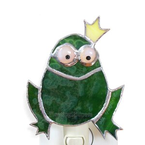 Frog Princess Night Light Stained Glass Nursery Nightlight - Etsy