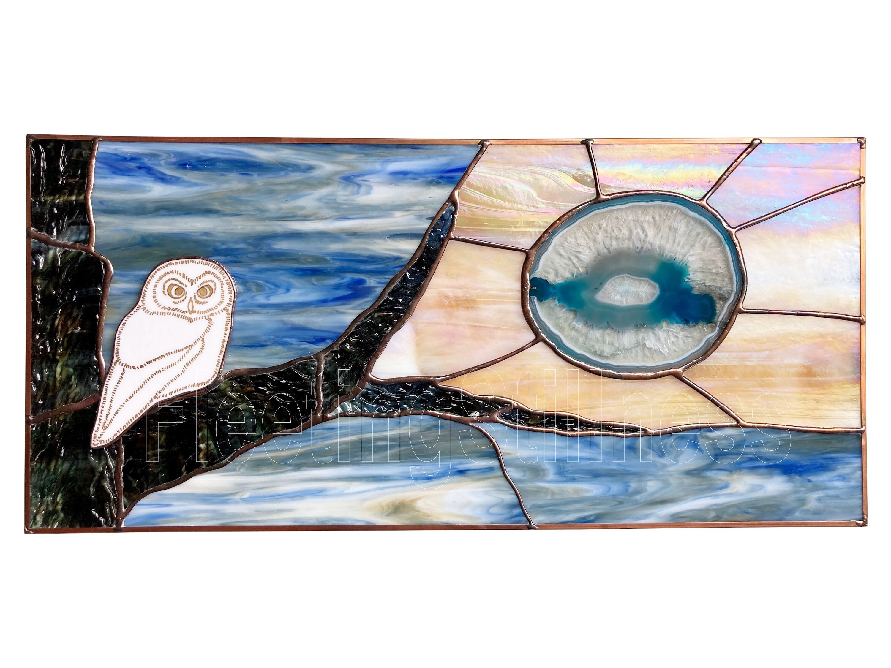 Stained Glass Owl Lamp
