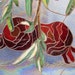Stained Glass Panel, Red Pomegranates Stained Glass - Etsy