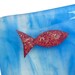 Sushi Soy Sauce Dish Fused Glass Sushi Fish Blue Art Glass - Etsy