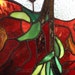 Stained Glass Panel, Red Pomegranates Stained Glass - Etsy