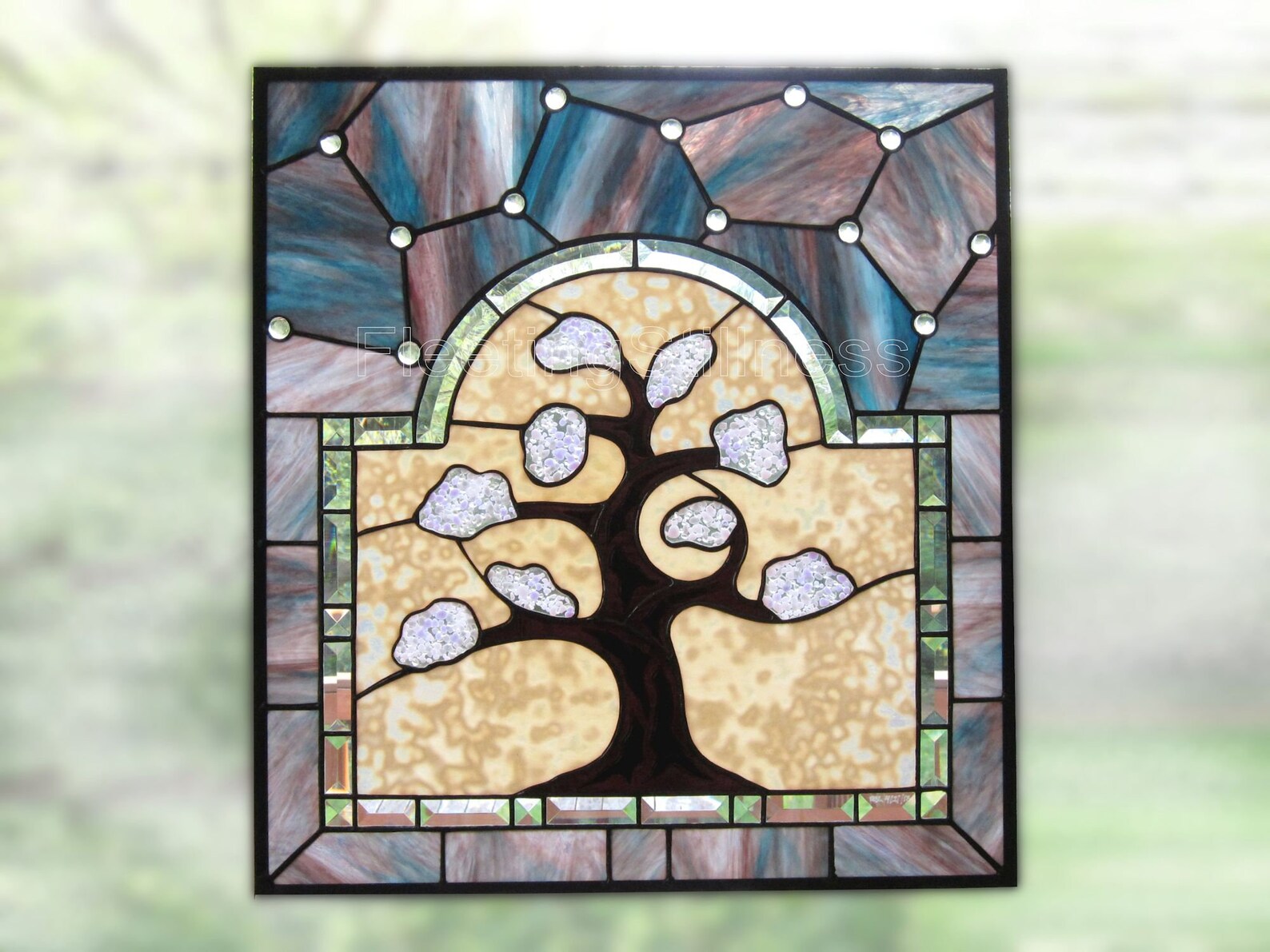 Stained Glass Window Tree of Life Stain Glass Panel Free - Etsy Israel
