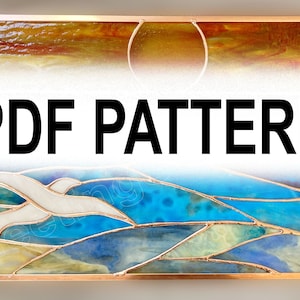 Ocean Sunset Stained Glass Pattern: Window Panel (PDF Pattern) - Etsy