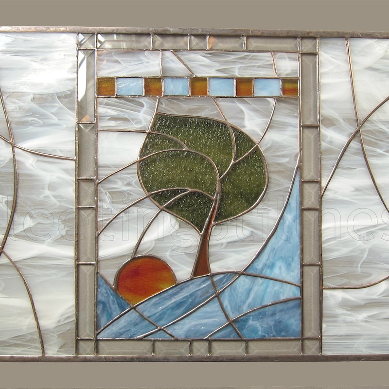 Large Stained Glass Panel - Etsy