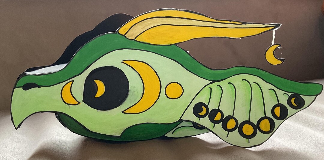 Green Paper Dragon Hand Puppet, Lunar Moth Themed - Etsy