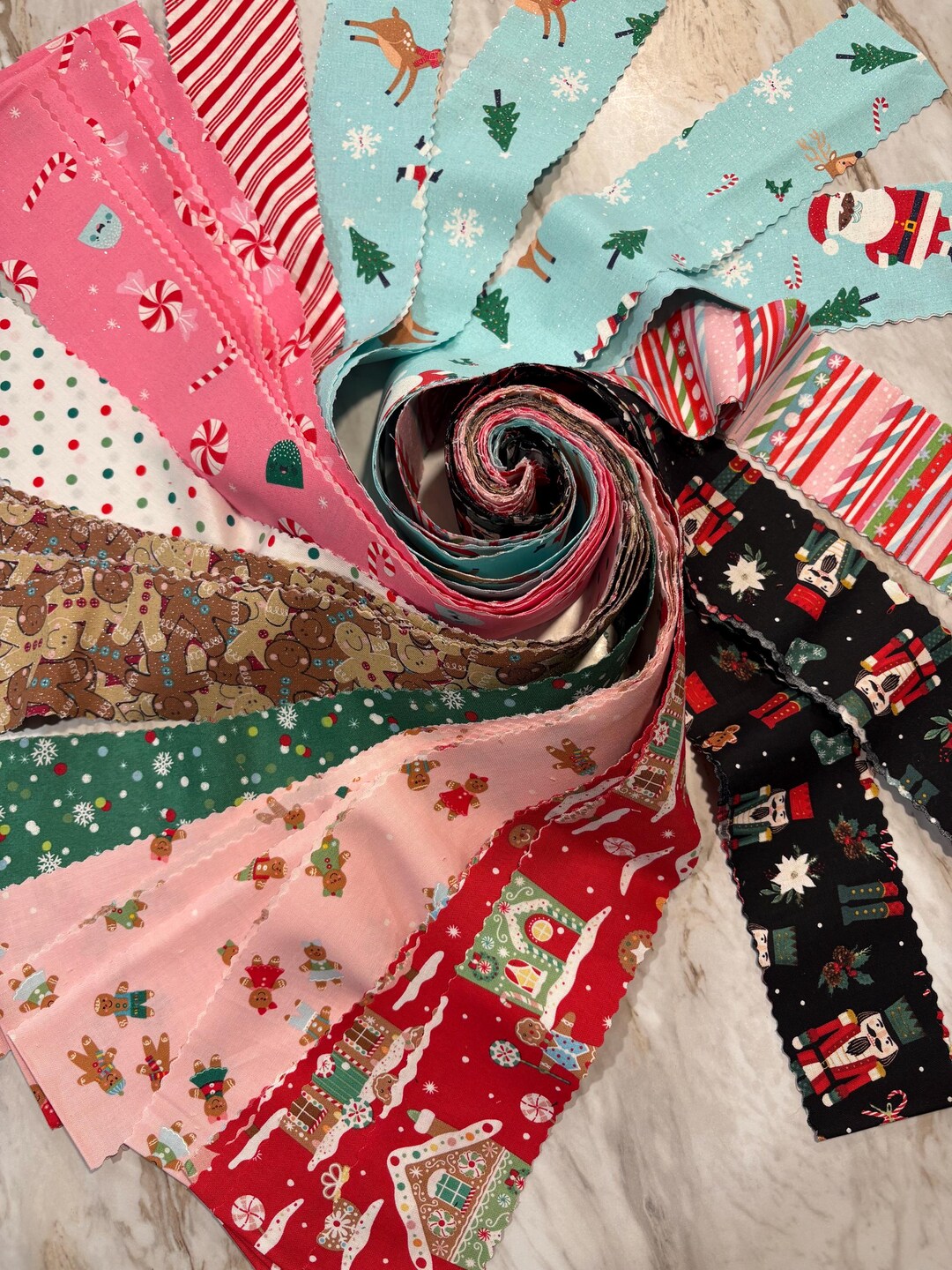 Gingerbread Lane Jelly Rolls and Fabric Precuts - Etsy