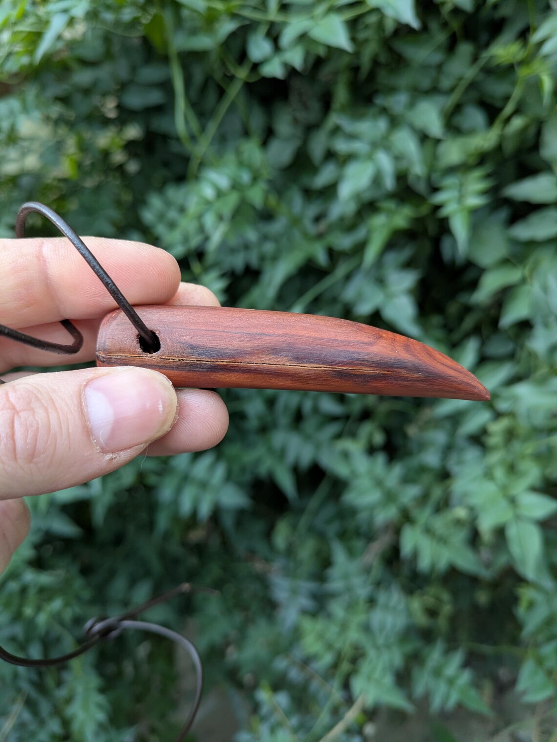 Protective Yew Wood Amulet in the Shape of a Bear Fang – Handcrafted ...