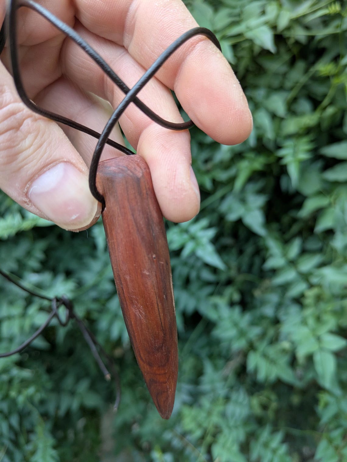 Protective Yew Wood Amulet in the Shape of a Bear Fang – Handcrafted ...