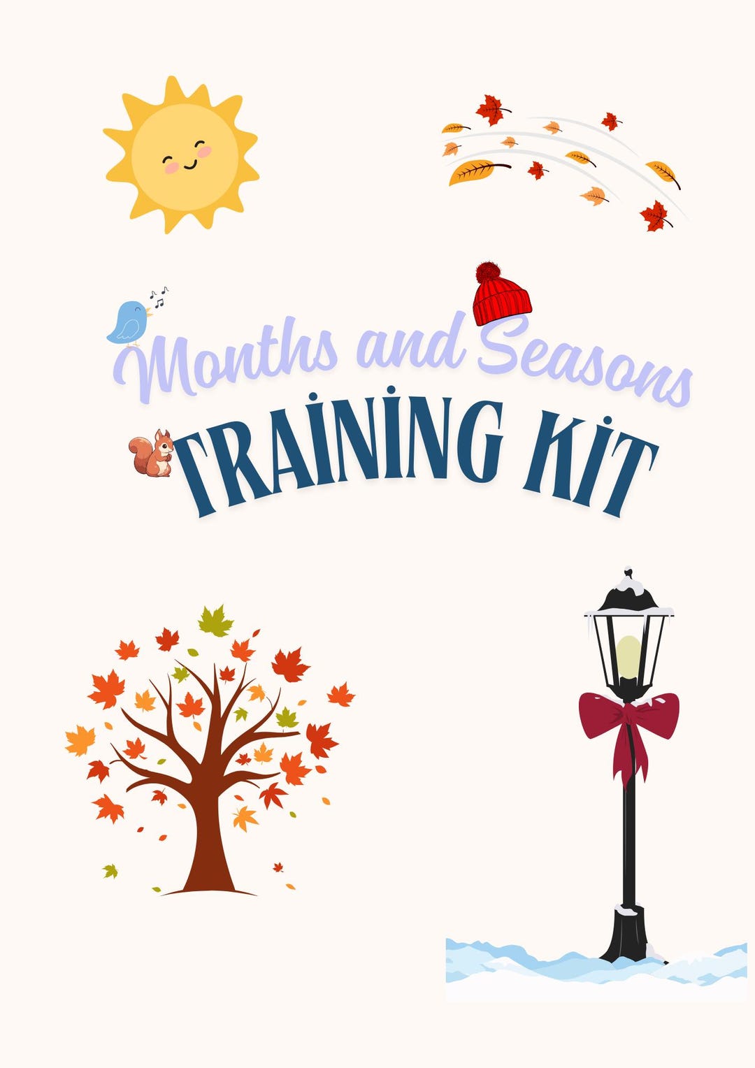 Pre-school,seasons and Months Educational Set,for Children,fun Seasons ...