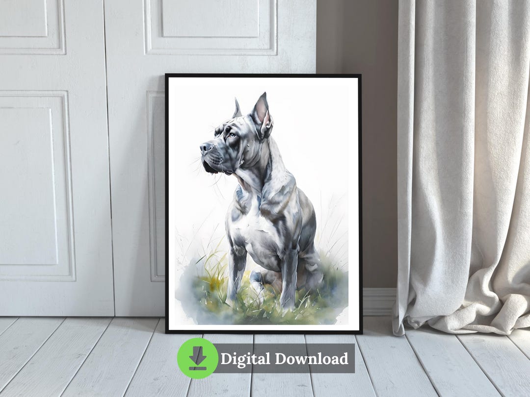 Cane Corso Watercolour Wall Art | Cane Corso Dog Print | Pet Portrait ...