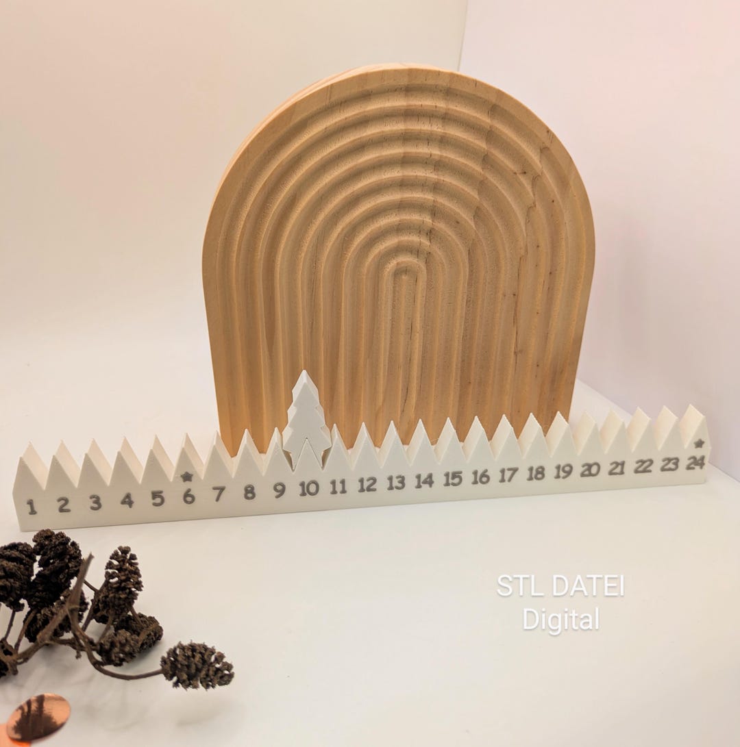STL 3D Print File Advent Calendar L Perpetual Calendar L Winter L ...