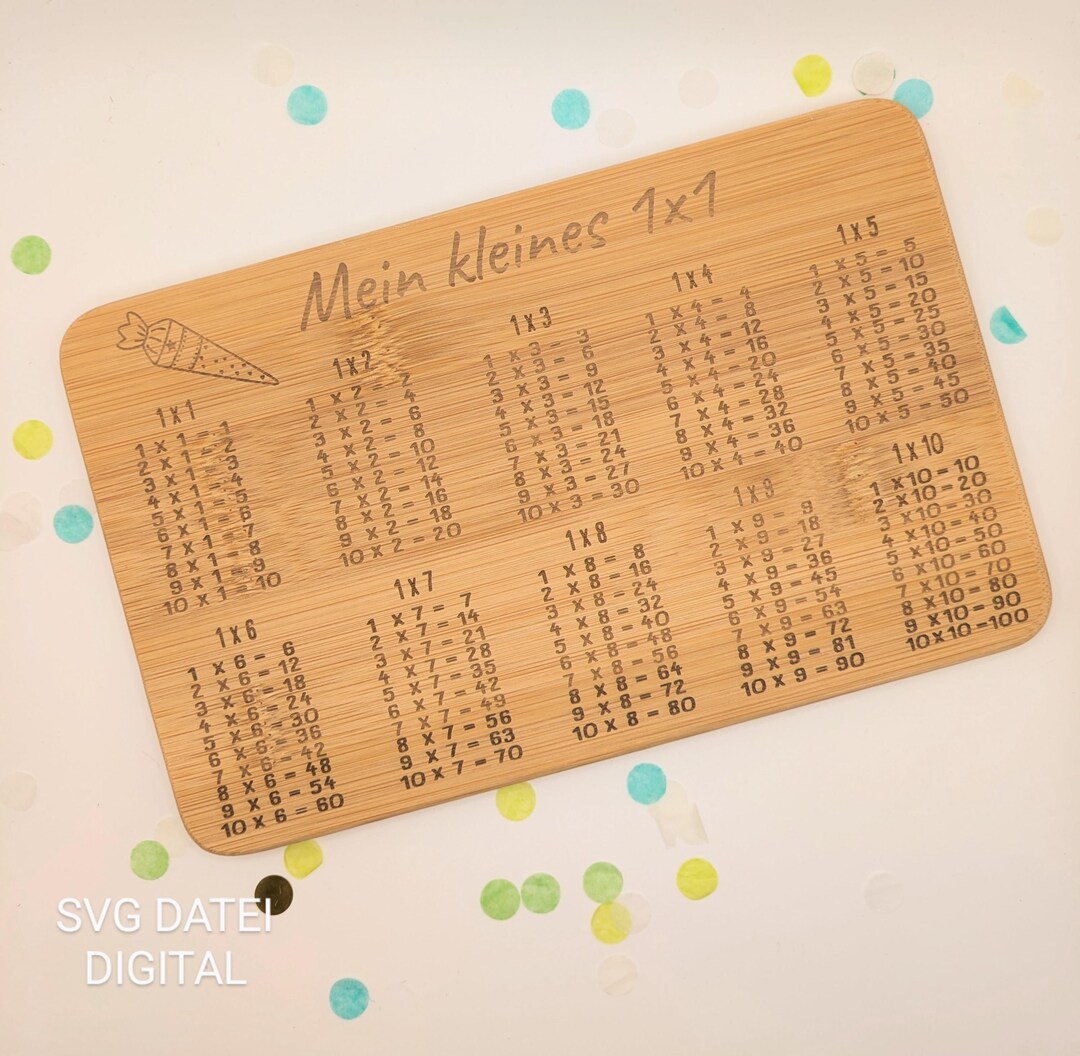 SVG Board the Little 1x1 L Multiplication L Back to School L First ...