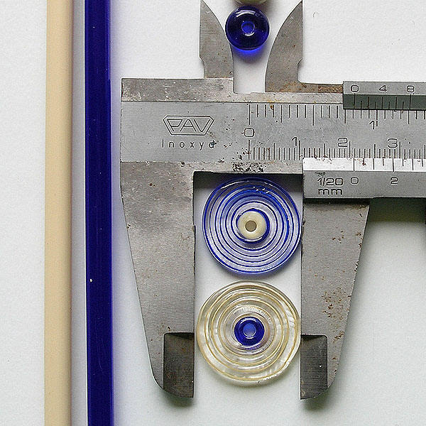 Lampwork Glass Disc Beads FREE SHIPPING Handmade Spiral Blue - Etsy