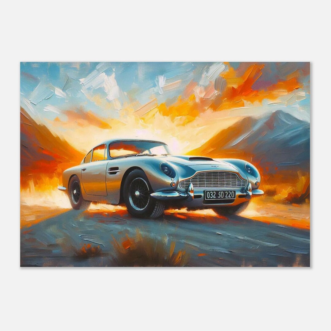 Aston Martin DB5 Poster Classic Car Wall Art Vintage Home Officedecor ...