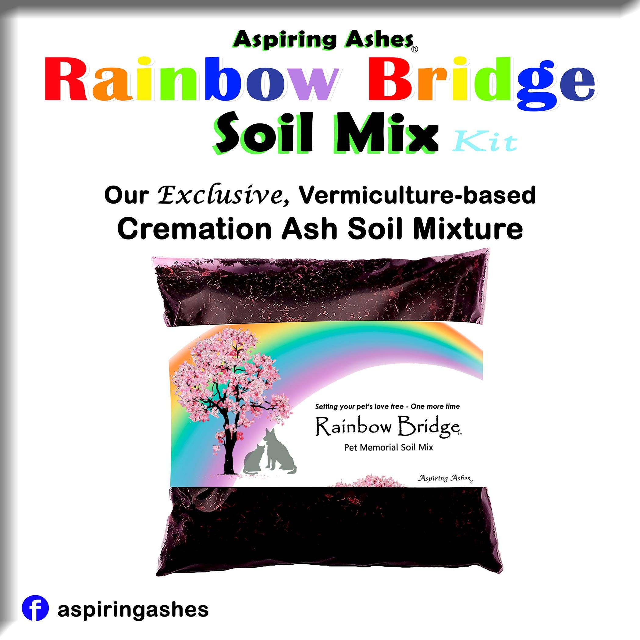 Rainbow Bridge Pet Memorial Soil Kit: Cremation Ashes to Living Plant ...