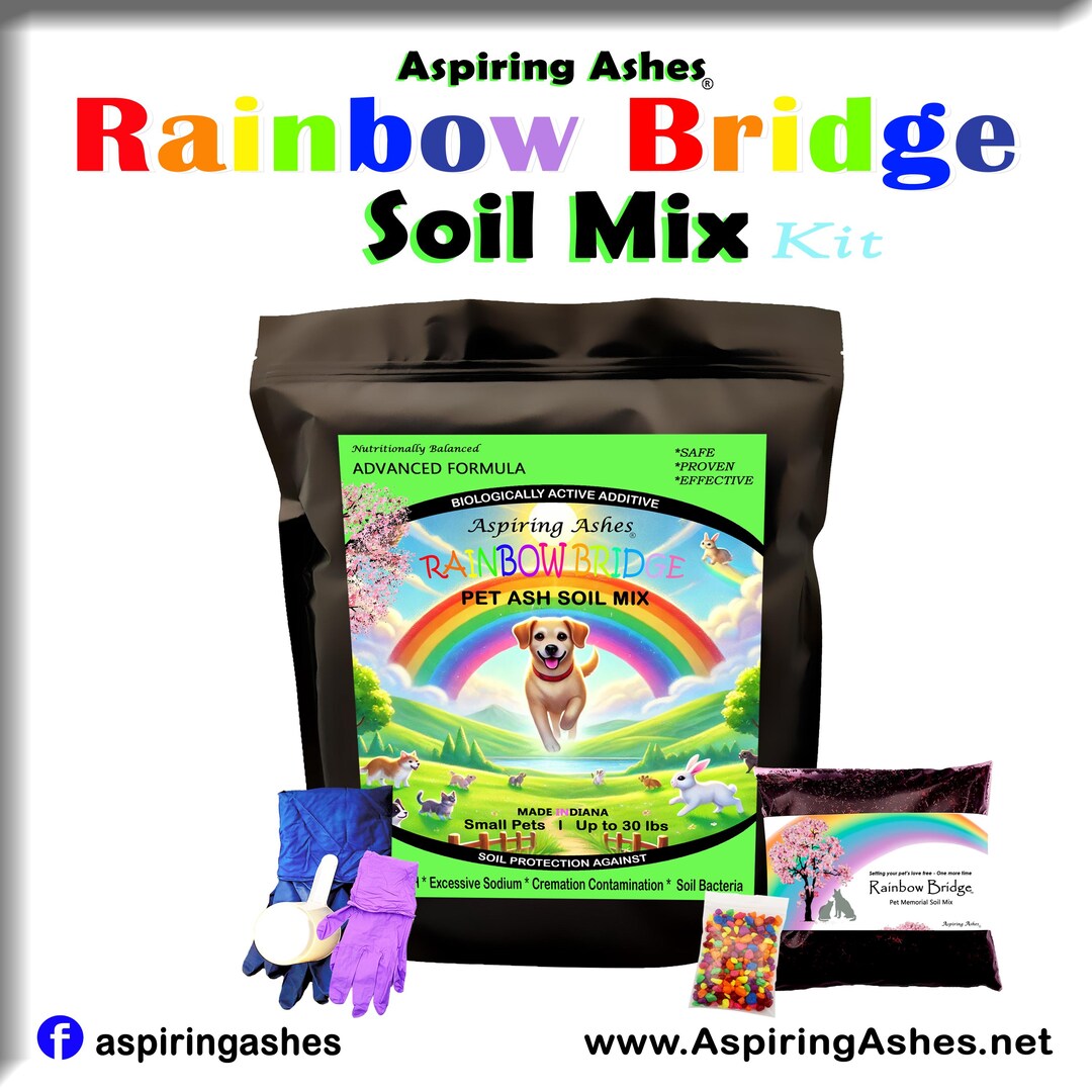 Rainbow Bridge Pet Memorial Kit | Biodegradable Pet Ashes Burial N ...
