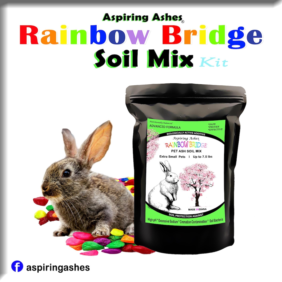 Bunny CREMATION SOIL - Rainbow Bridge Rabbit Pet Memorial Soil ...