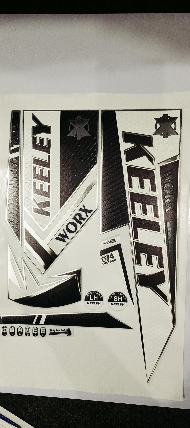 2X England KEELEY WORX Edition With Metalic Silver Shining Chrome Fully ...