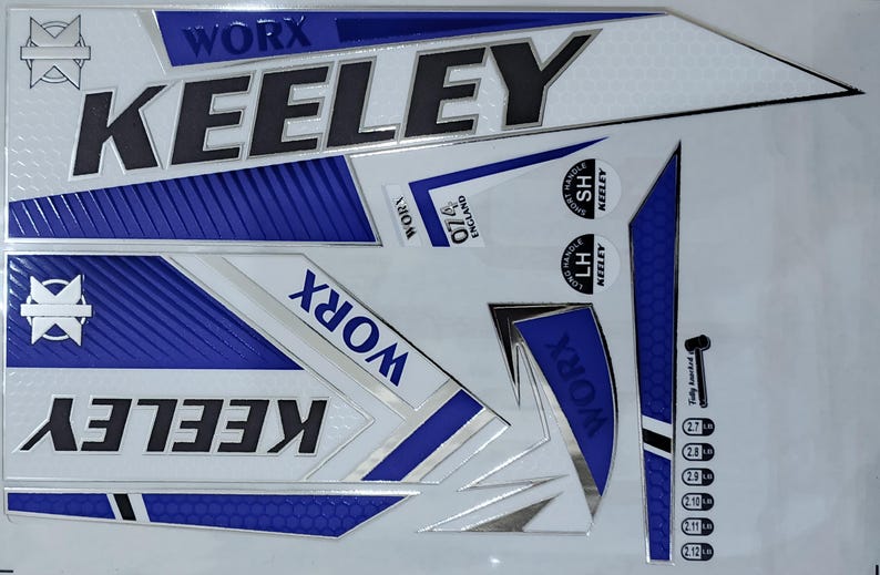2X England KEELEY WORX Edition With Metalic Silver Shining Chrome Fully ...