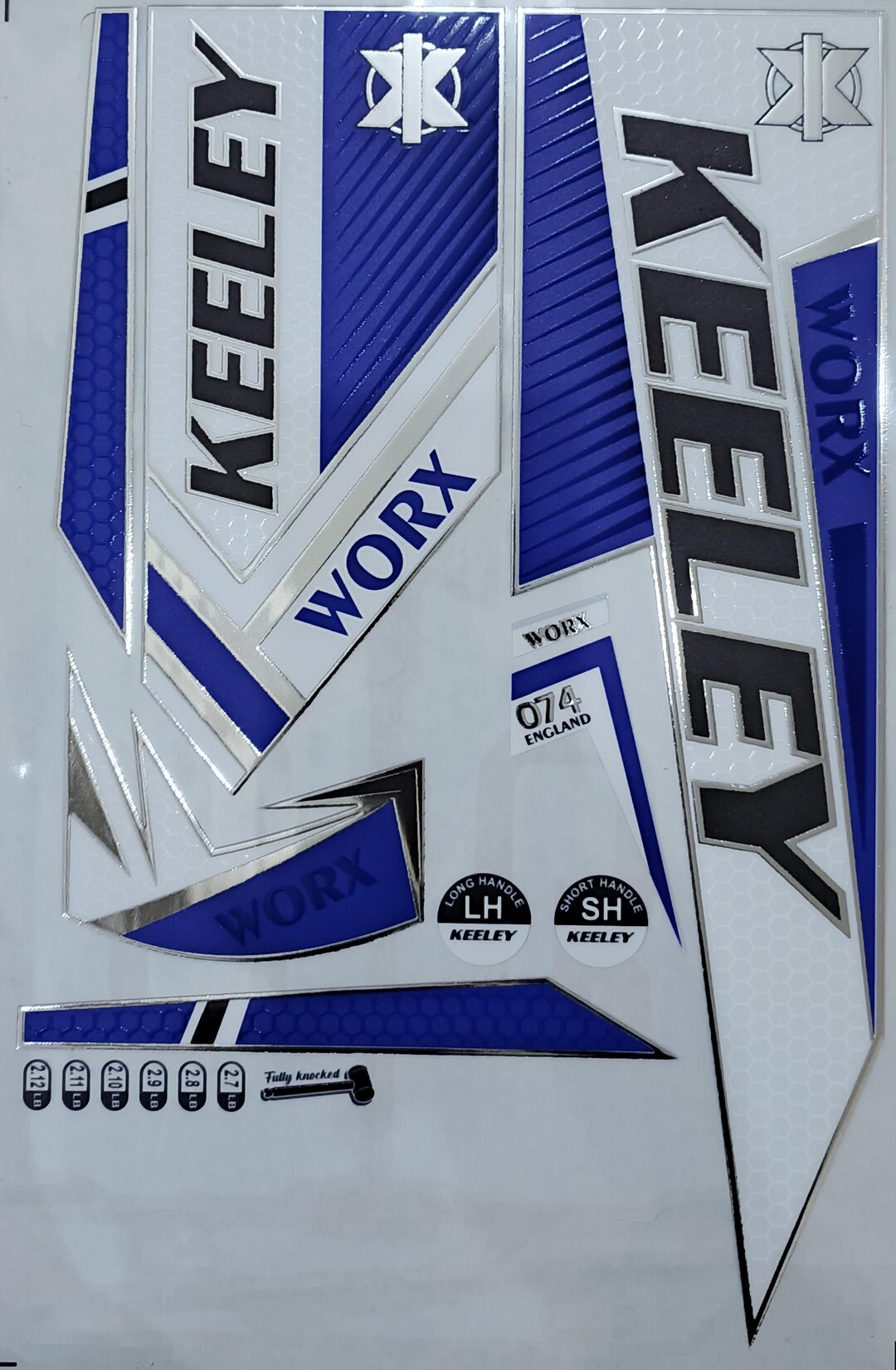 2X England KEELEY WORX Edition With Metalic Silver Shining Chrome Fully ...