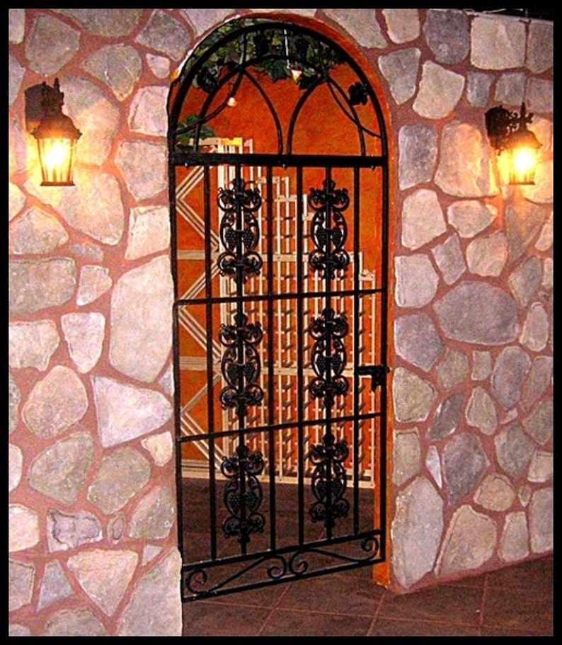 Iron Wine Cellar Gate Artistic Grapevine Door Le Chateau 24 to 36 ...