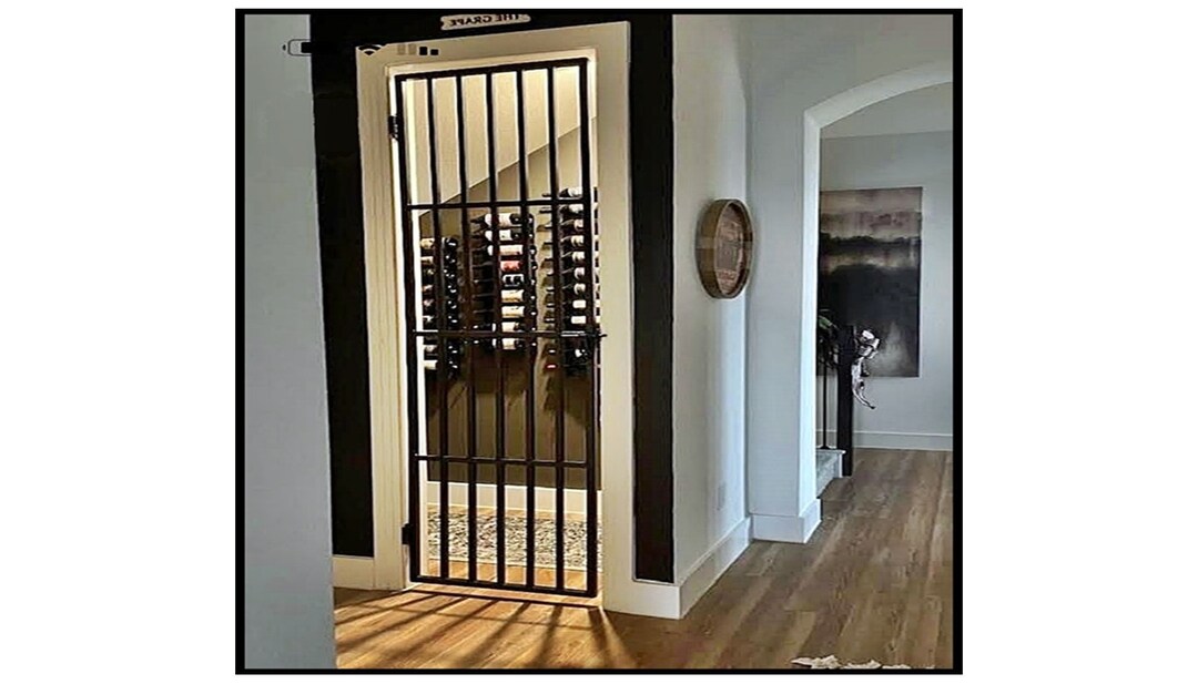 Iron Wine Cellar Door or Garden Gate - 36 by 80 - Classic Contemporary ...