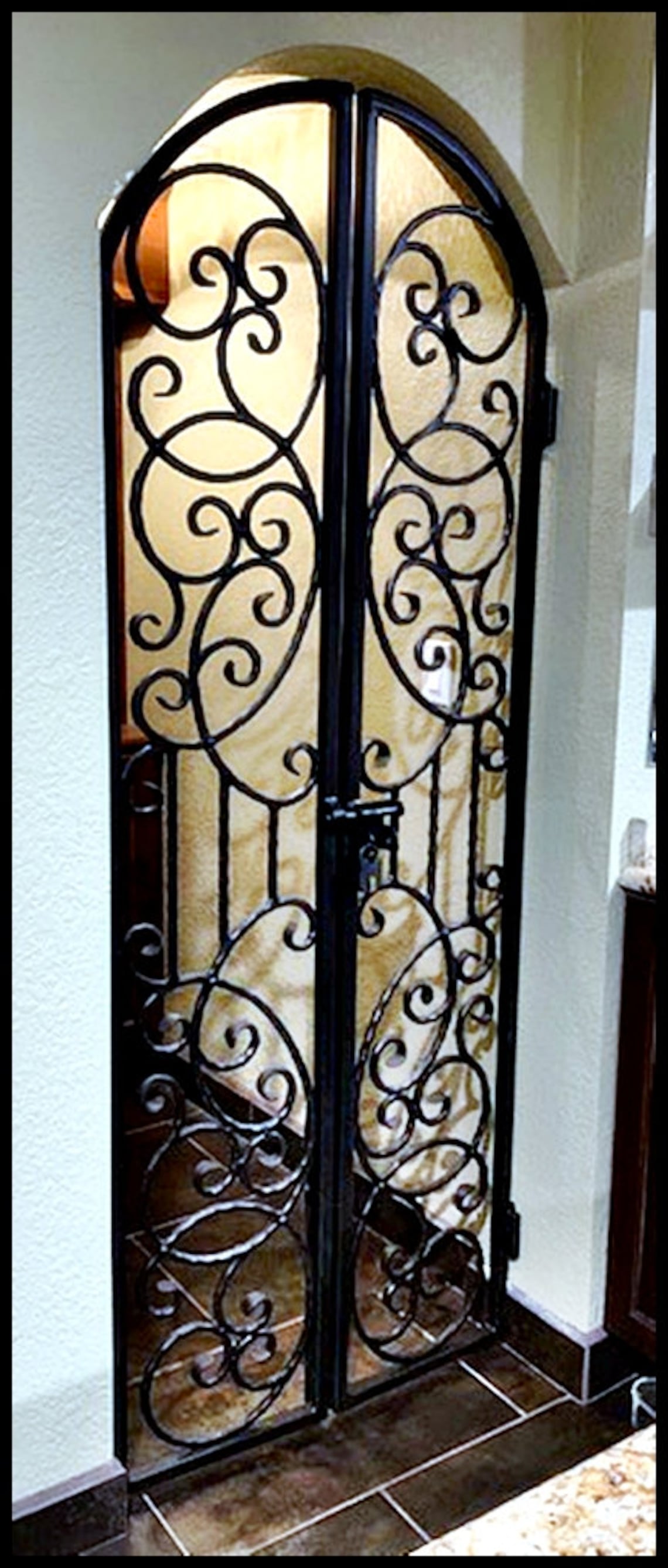 Iron Wine Cellar Door - Tall Garden Gate - Custom Sizes - 30 to 36 ...