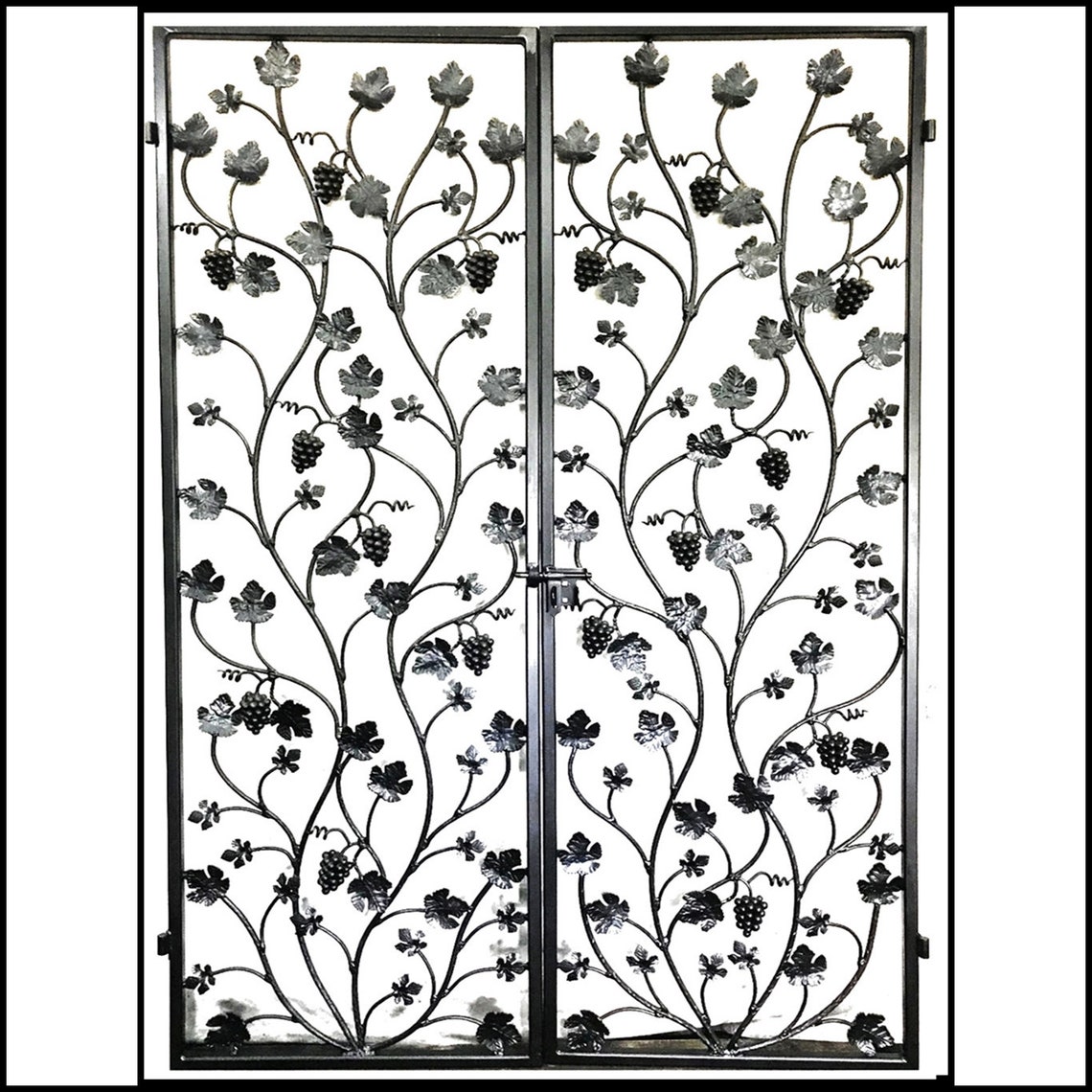Iron Wine Cellar Gate Artistic Grapevine Double Door - Etsy