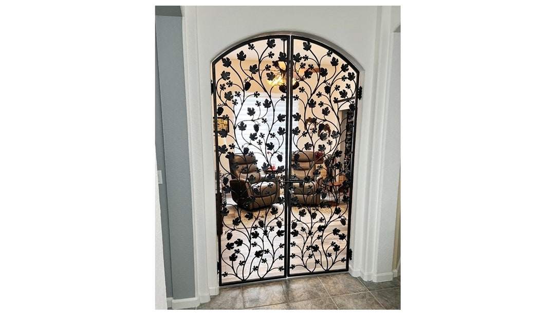 Artistic Grapevine Iron Wine Cellar Double Door - 48 - 60" Wide - 80 or ...