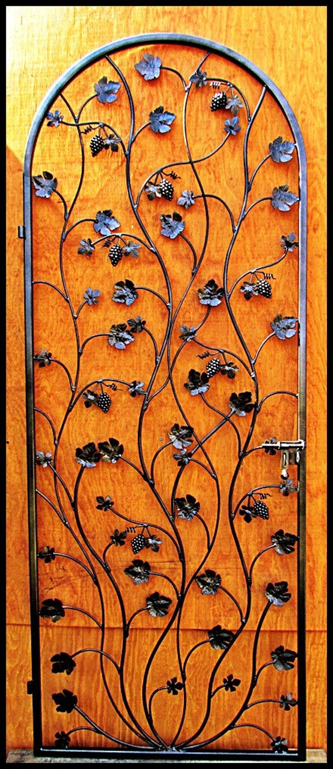 Iron Wine Cellar Gate Artistic Grapevine Single Door 36 - Etsy