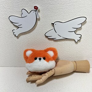 Handmade Plush Fox Keychain: Soft Furry Bag Charm - Etsy