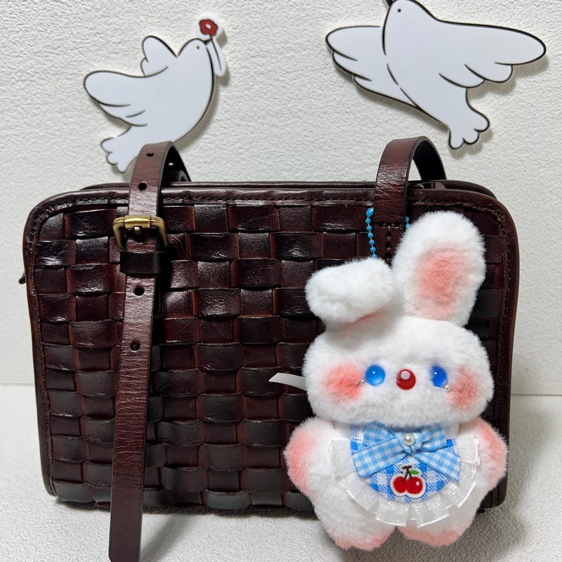 Fluffy Bunny Rabbit Keychain - Etsy