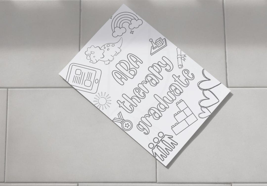 ABA Graduate Coloring Sheet, ABA Coloring Page, BCBA Resources ...