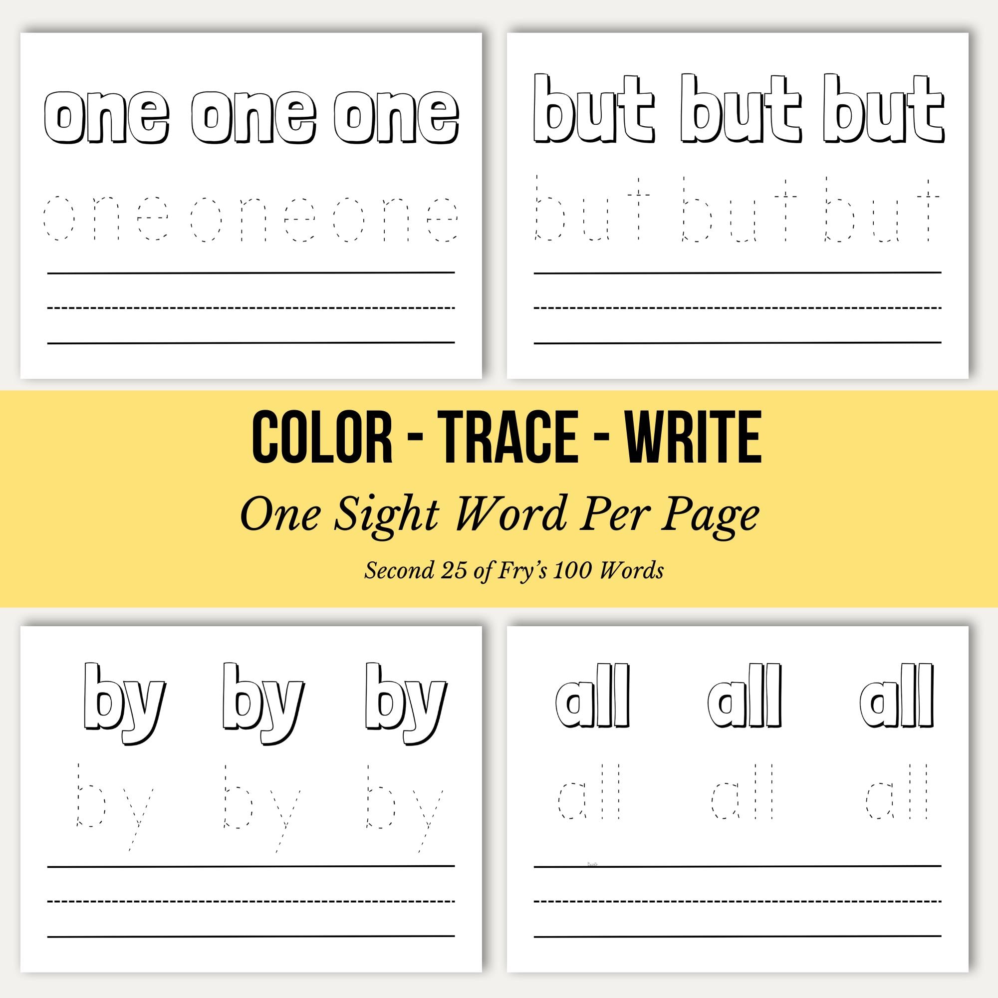 Sight Word Printable, Fry's Sight Word List, Second 25 Sight Words ...