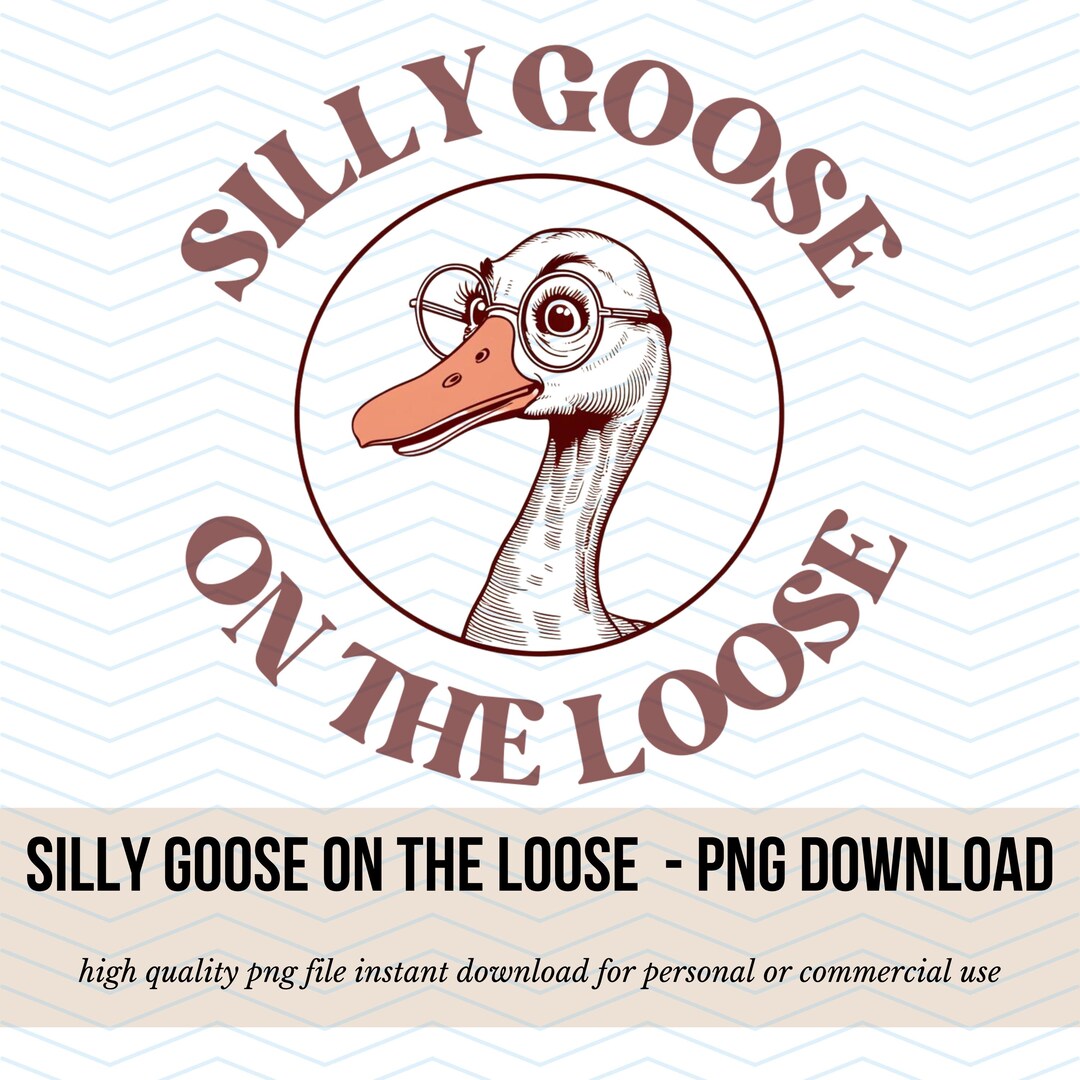 Silly Goose on the Loose, Silly Goose PNG, Funny Groovy Retro Animal ...