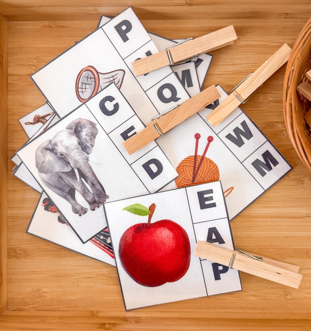 A-Z Beginning Sound Clip Card Activity - Etsy