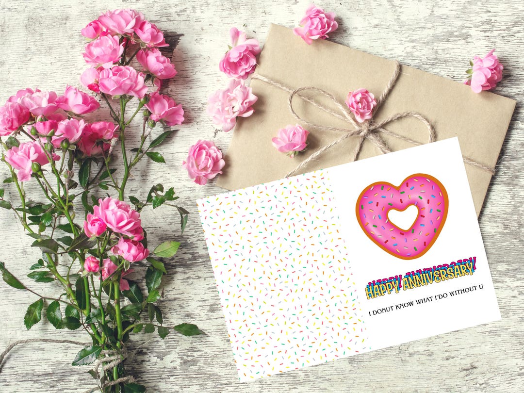 Happy Anniversary Card | Printable Folded Card | Digital Anniversary ...