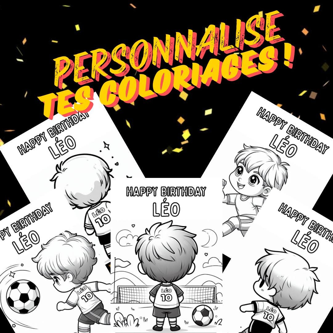 Set of 5 Football-themed Coloring Pages! - Etsy